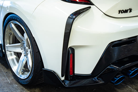 TOM'S Racing - Carbon Fiber Rear Bumper Garnish - Toyota GR Corolla [2 ...