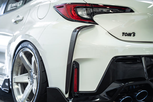 TOM'S Racing - Carbon Fiber Rear Bumper Garnish - Toyota GR Corolla [2 ...